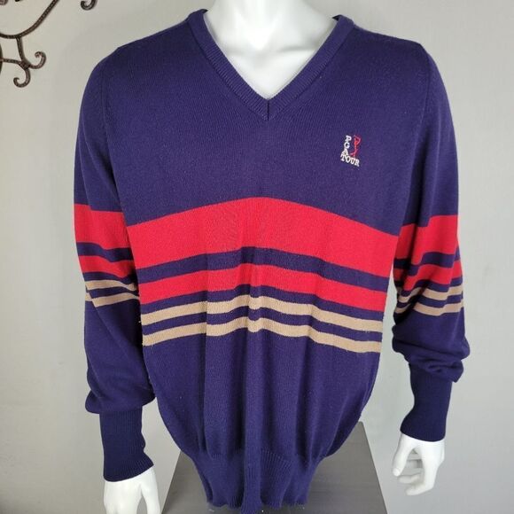 PGA Tour | Sweaters | Pga Tourvneck Long Sleeve Acrylic Golfsweater ...